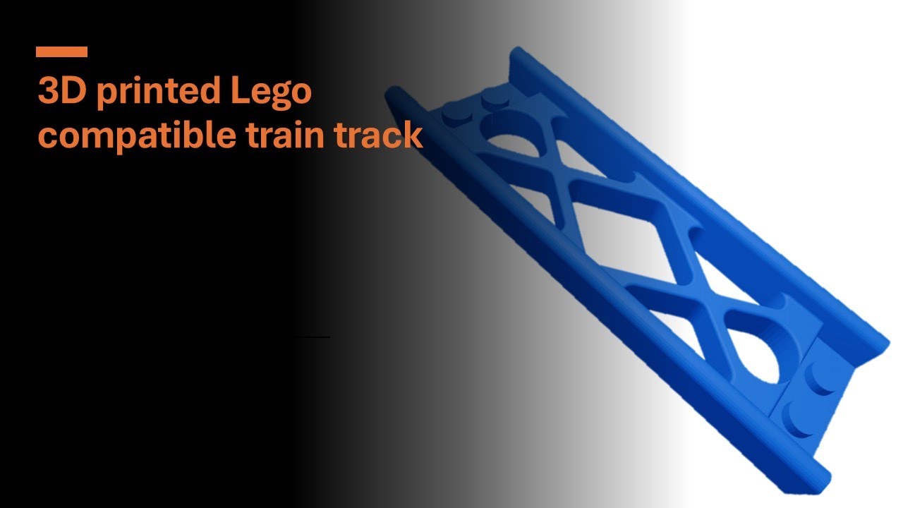 3d printed Lego compatible train tracks - YouTube