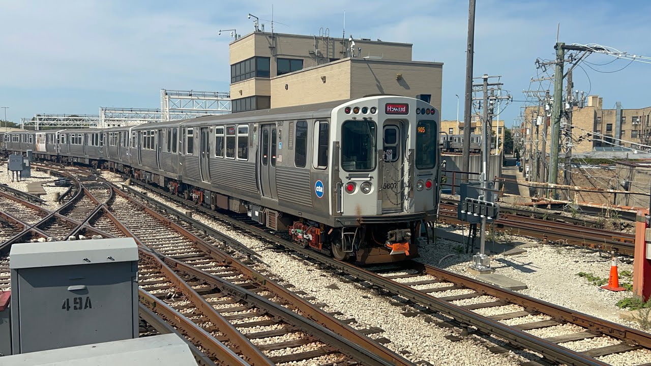 CTA Red Line Not In Service at howard CTA 5000 Series Bombardier 2009 ...