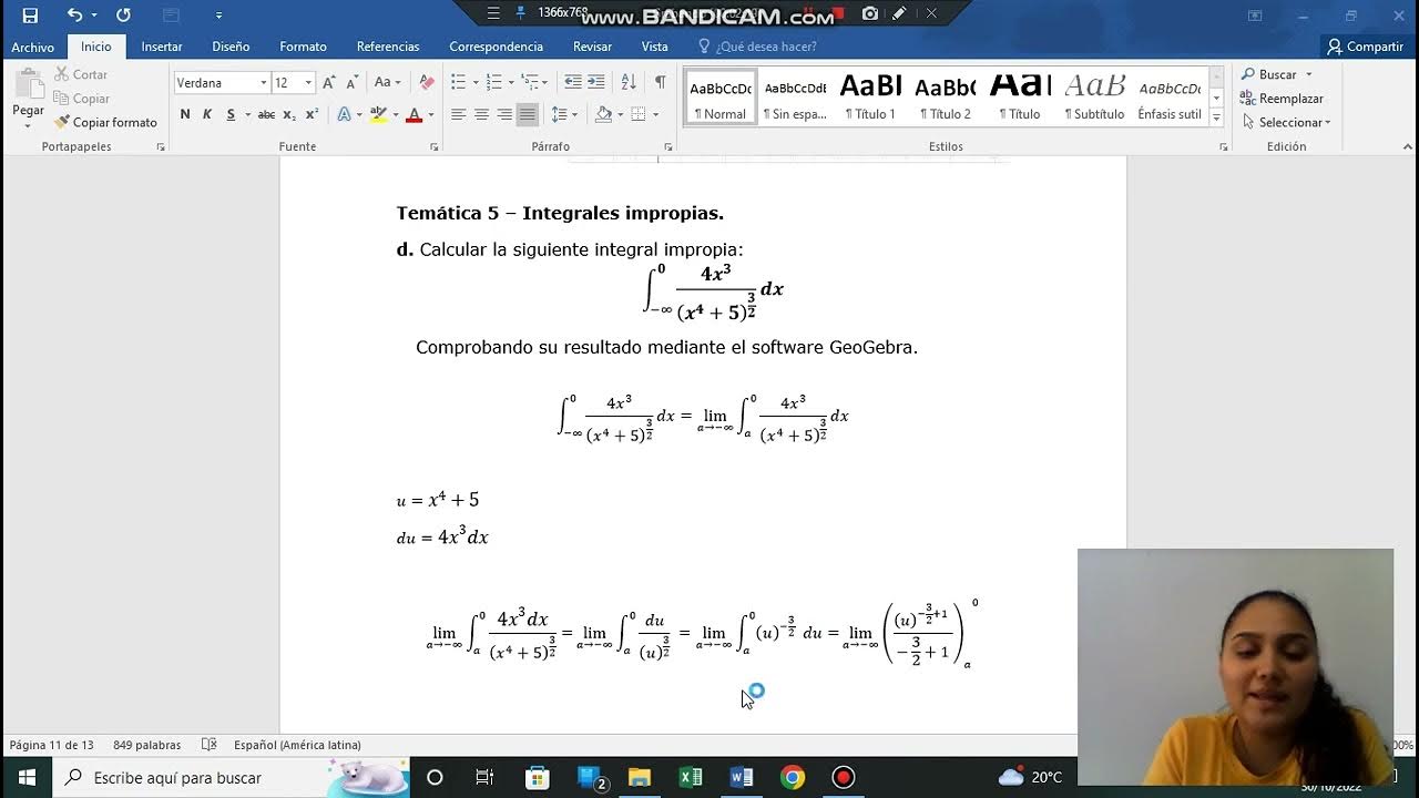 Tarea 2 - Ejercicio 5D - Cálculo Integral - UNAD - YouTube