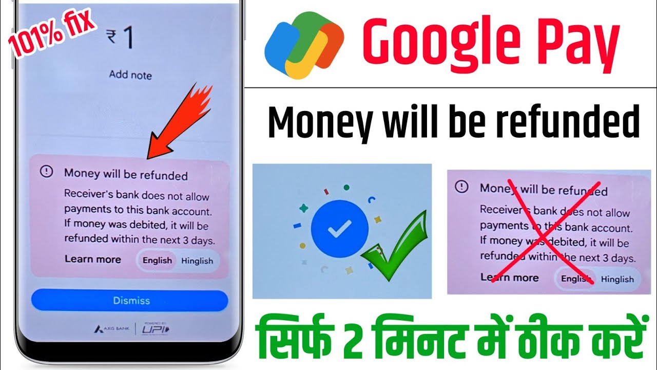 Google pay problem receiver bank doesn't allow payments to this bank ...