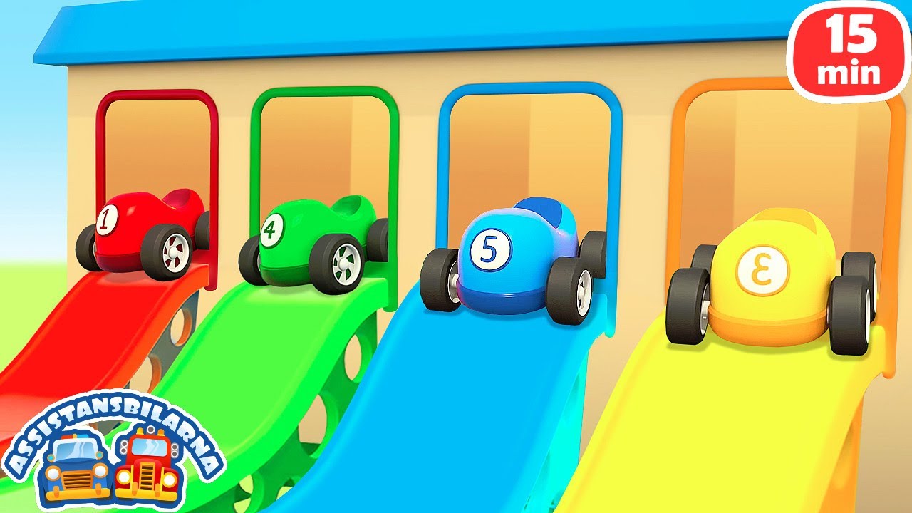 Assistansbilar - Tecknade filmer hela avsnitt | Lär dig färger med ...