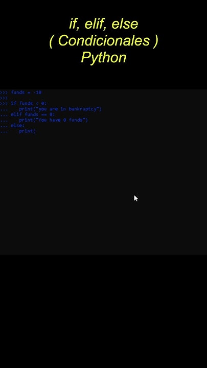 Understanding Python's 'if', 'elif', 'else': Decision Making Unveiled! - YouTube