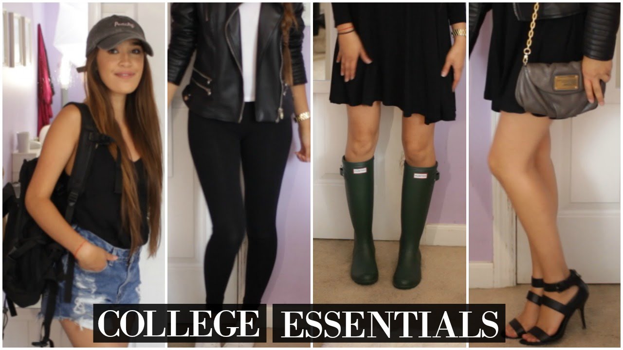 COLLEGE WARDROBE ESSENTIALS - YouTube