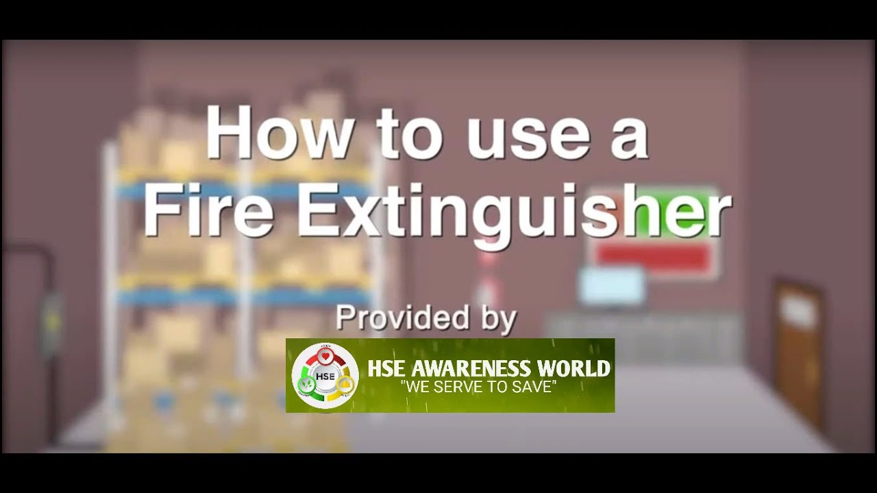 How To Use A Fire Extinguisher || What is PASS Method || Animation ...