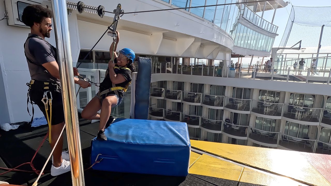 Oasis of the Seas | Zipline | Ultimate Abyss| Rock climbing | Carousel ...