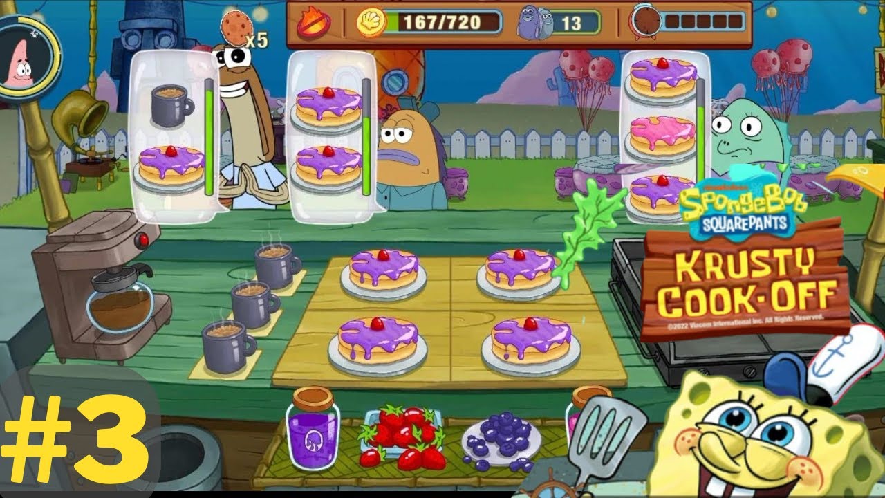 Spongebob: Krusty Cook-Off - Masak Pancake Level 21 - 30 - Gameplay ...