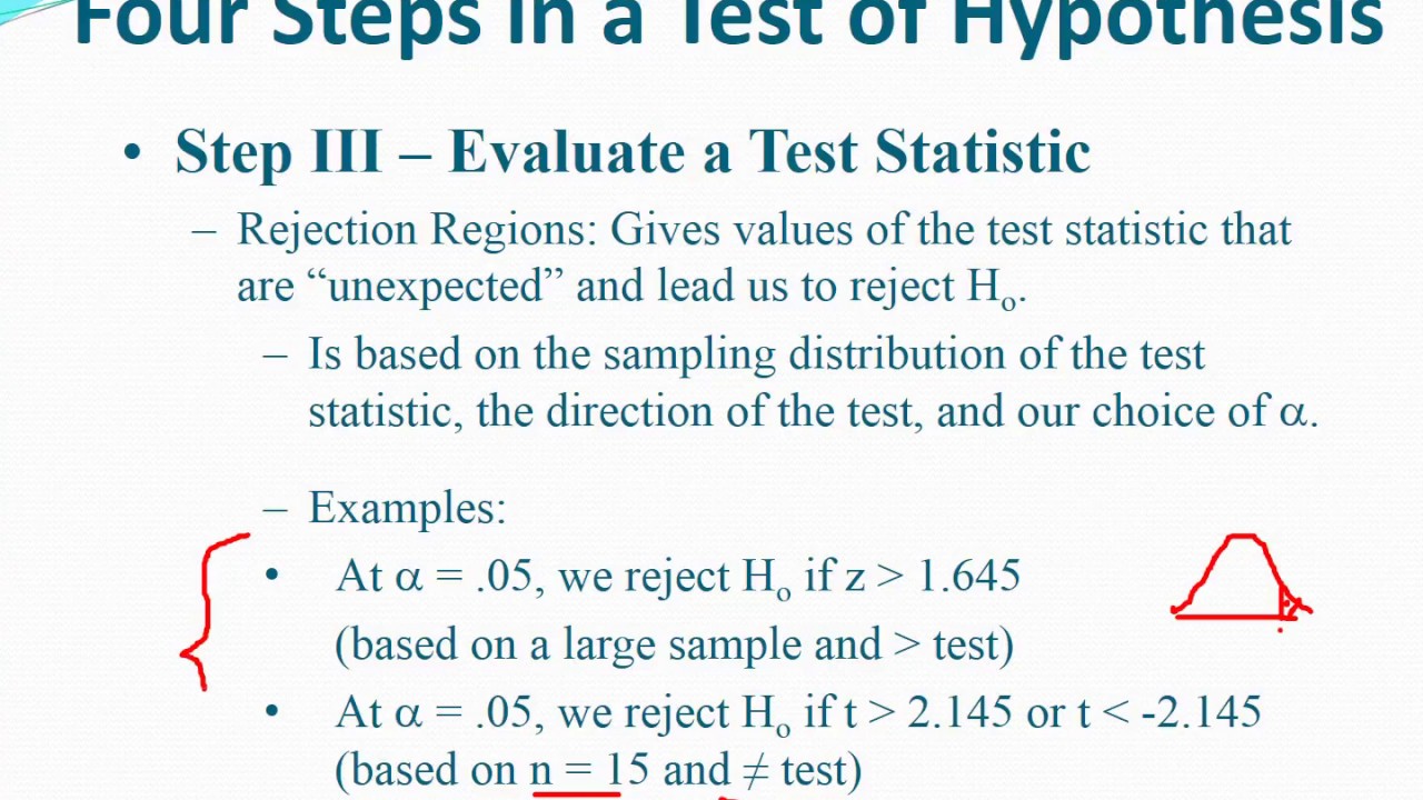 Evaluating a Test Statistic - YouTube
