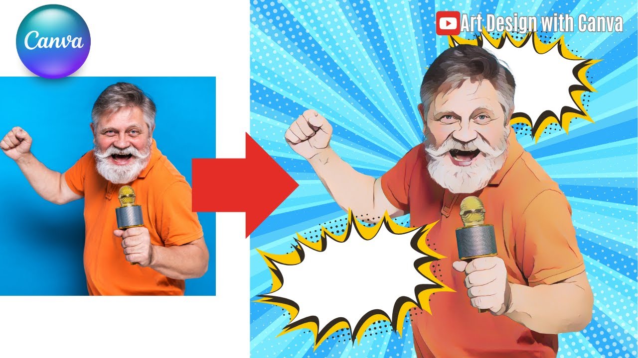 Canva Tutorial Turn Photo Into Cartoon Style - YouTube