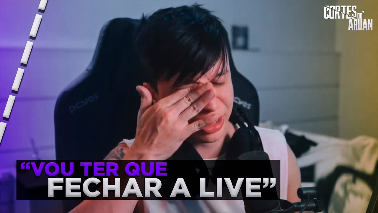 ARUAN FICA TRISTE E NÃO CONSEGUE FAZER LIVE - Cortes do Aruan - YouTube