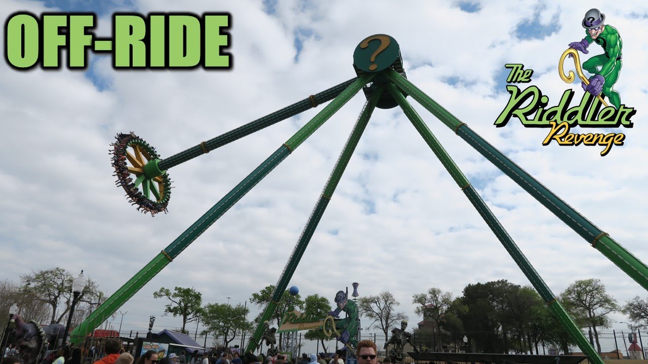 Riddler Revenge Off-Ride Footage, Six Flags Over Texas Zamperla Giant ...