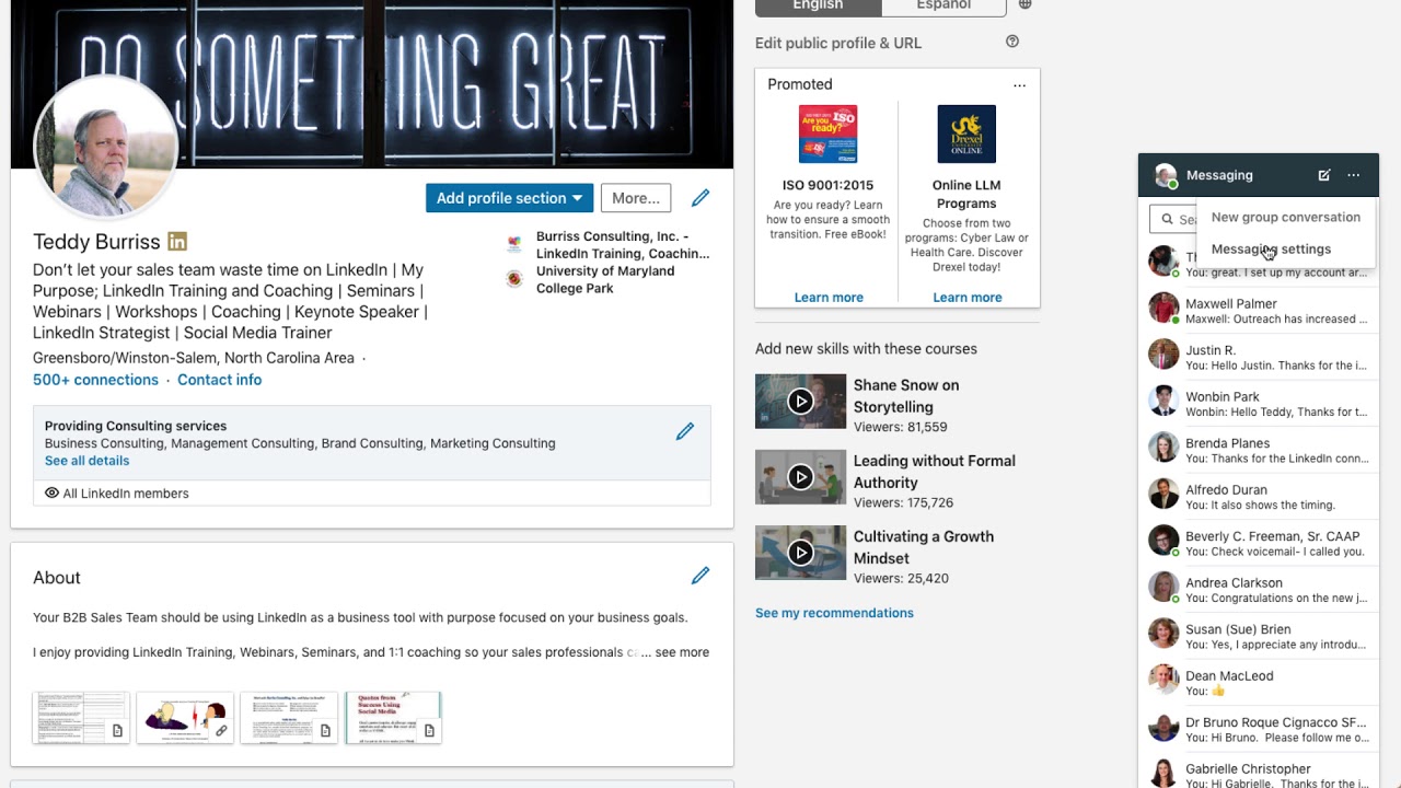 Turn LinkedIn Message sounds on or off - YouTube