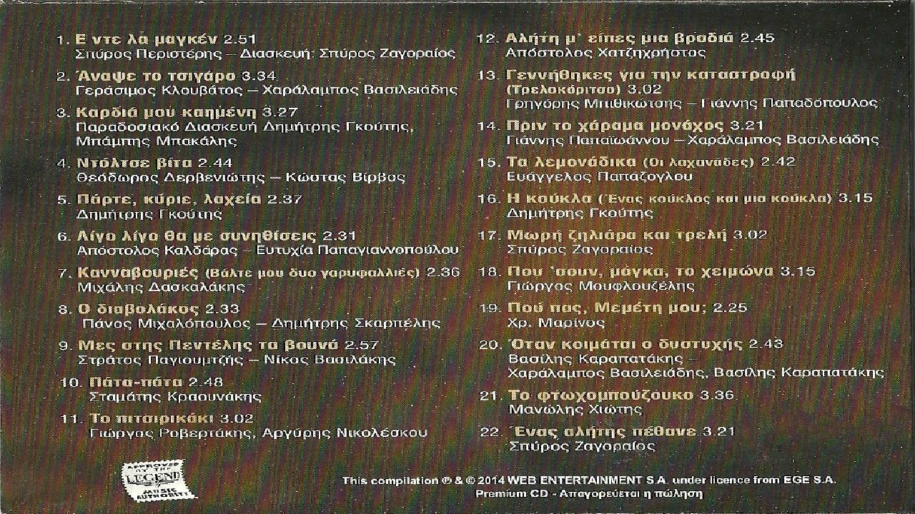 Σπυρος Ζαγοραιος (Full Album) 22 μεγαλες επιτυχιες - YouTube