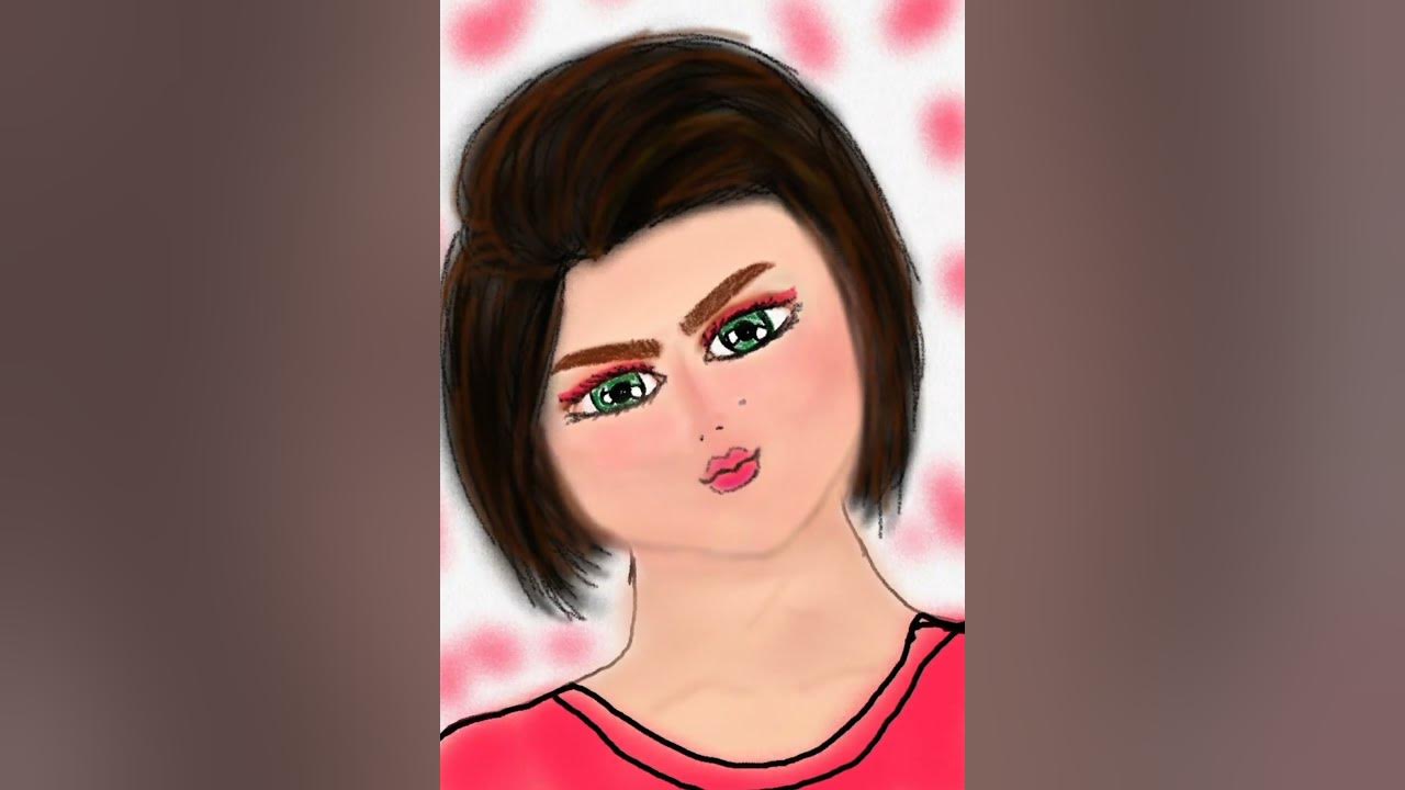 اجمل رسم صور بنات 😊 Youtube