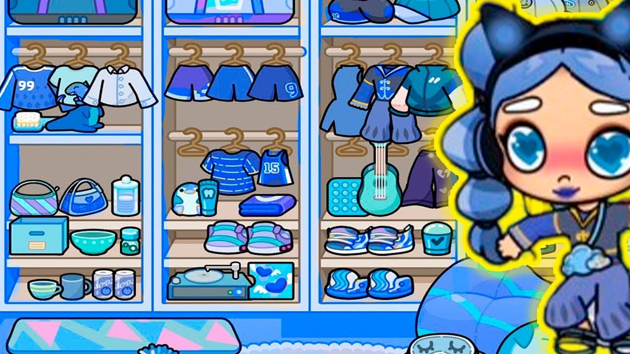 ALL BLUE CLOTHES IN THE AVATAR WORLD GAME CLOSET - YouTube