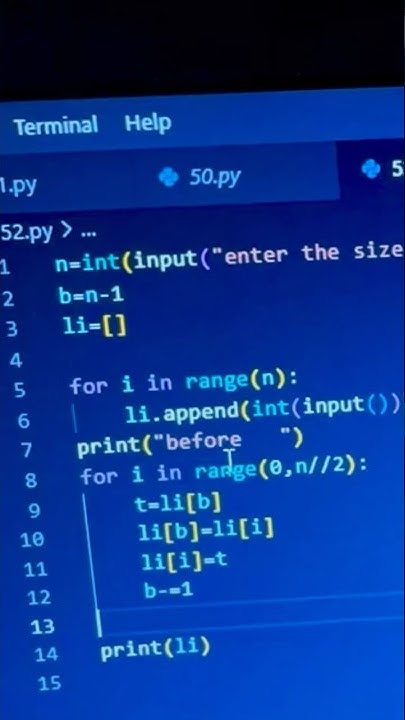Coding Program To Reverse An Array Without Function Reverse Pythonprogramming Python Coders