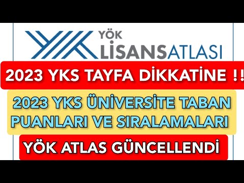 2023 YKS TABAN PUANLARI VE SIRALAMALARI GÜNCELLENDİ ‼️#yks2023 #rehberlik