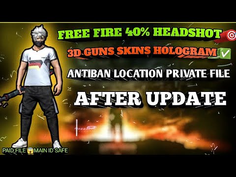 FREE FIRE AIMLOCK🎯 || 40%HEADSHOT CONFIG FILE ||GUNS SKINS HOLOGRAM ...
