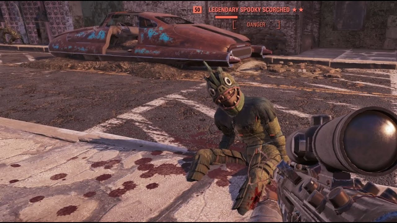 Hunting Spooky Scorched in Fallout 76 - YouTube