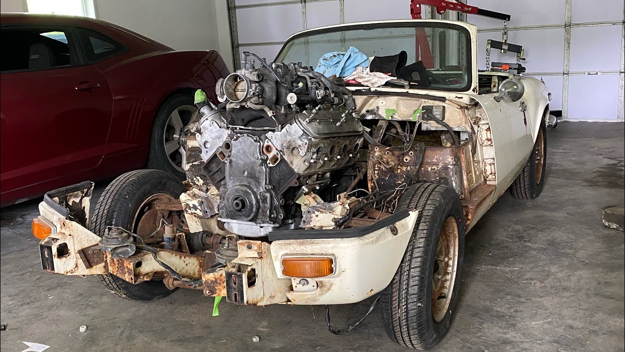 Triumph spitfire ls swap - YouTube