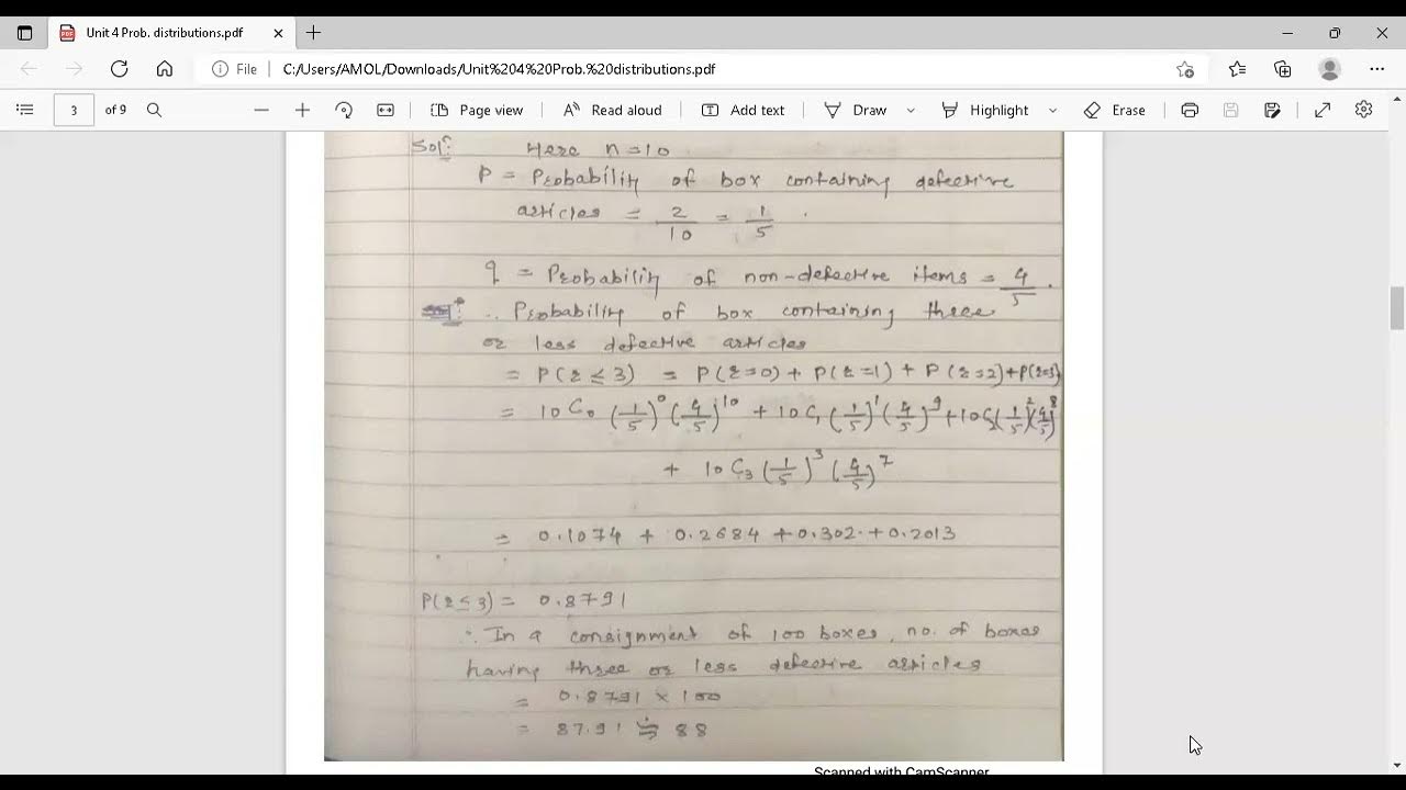 Unit 4 Binomial Probability distribution 2 EM III - YouTube