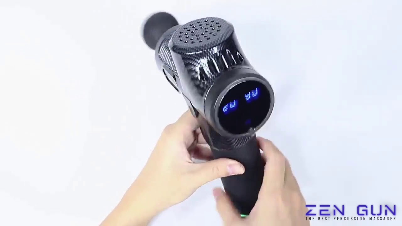 Zen Gun| Touch Screen Massage Gun Carbon Fiber Edition - YouTube
