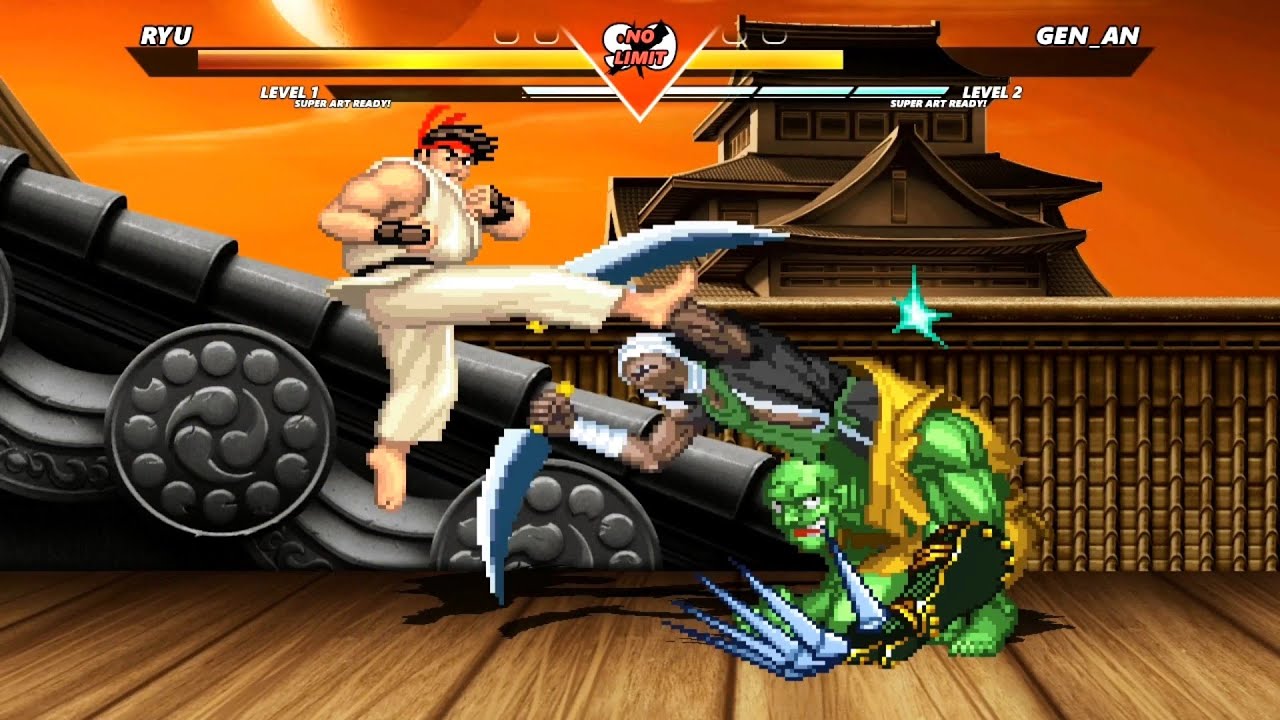 RYU vs GENAN SHIRANUI - Highest Level Amazing Fight! - YouTube
