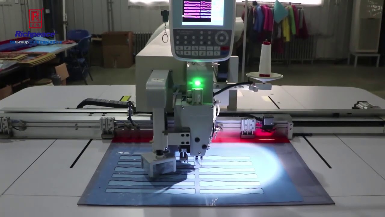 How to Make Collar Sewing by Automatic Template Laser Sewing Machine ...
