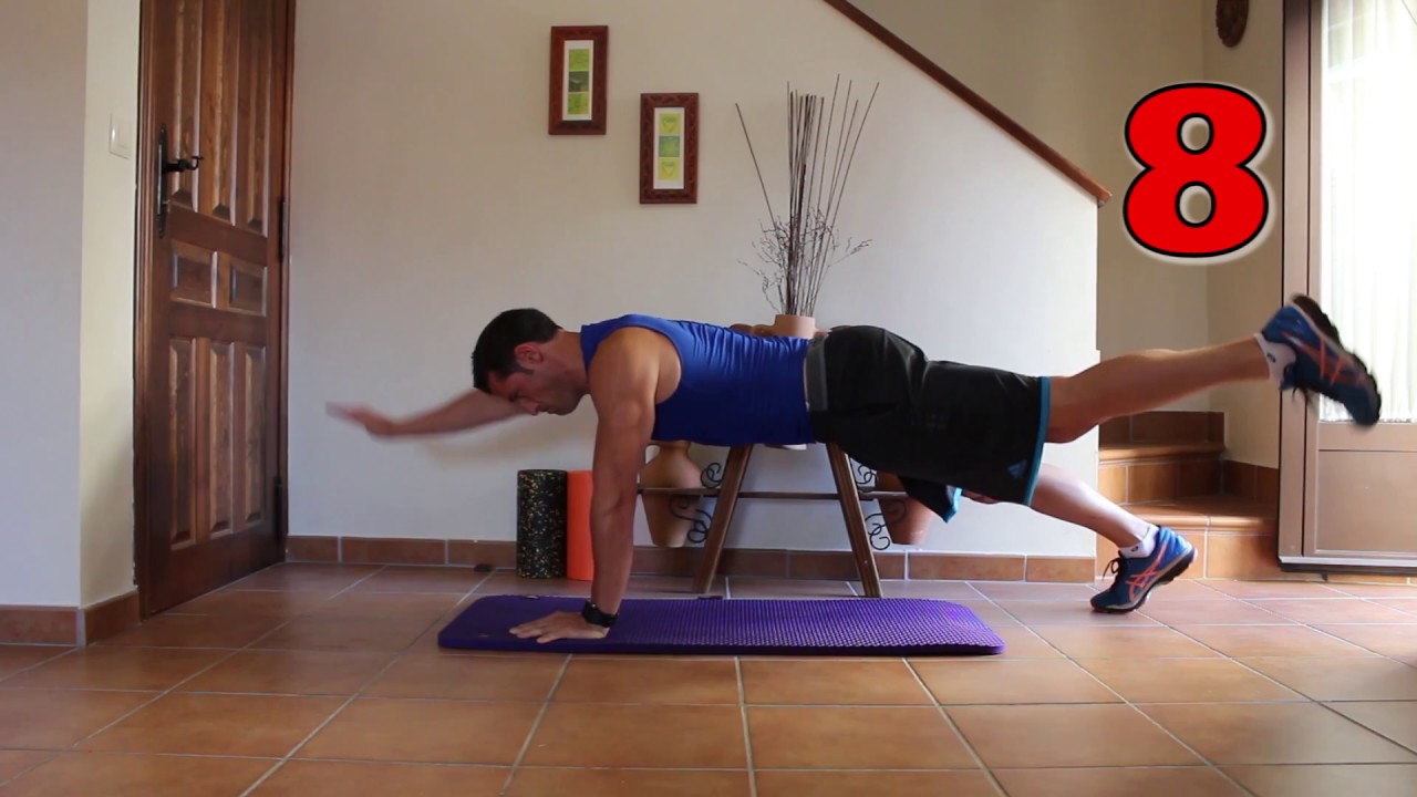 Planchas Core abdominales alternando apoyos - YouTube