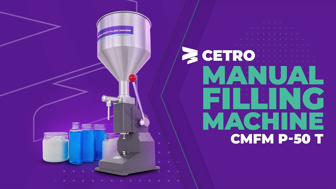 Cetro Manual Filling Machine CMFM P 50 T - YouTube