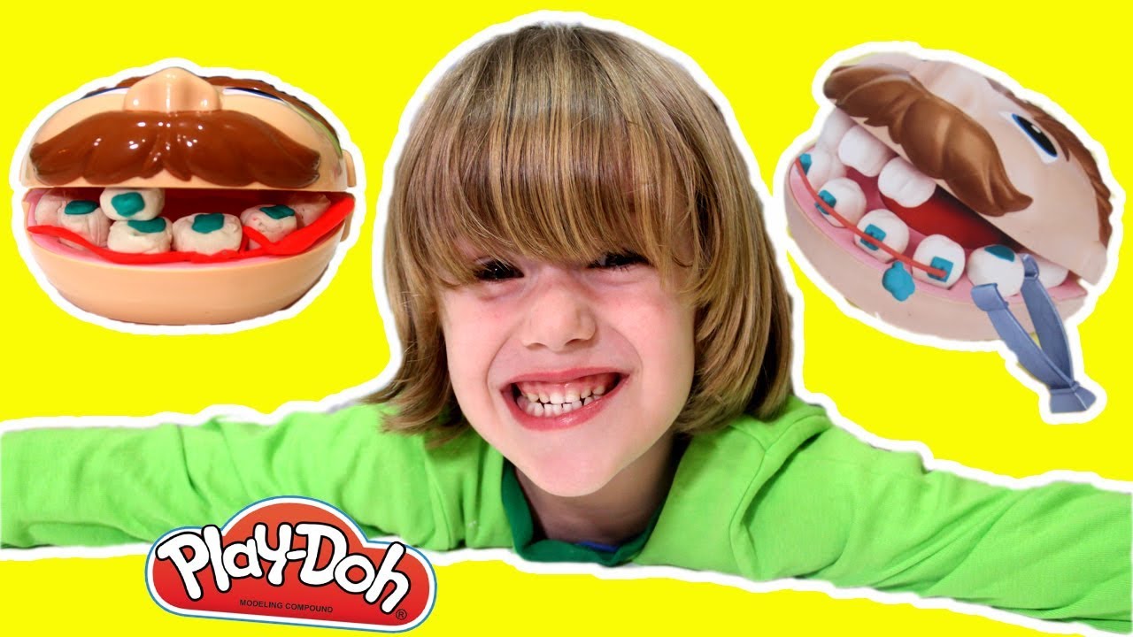 PLAY DOH Dentist DR Drill and fill - PLAYDOUGH dentist doctor drill ...