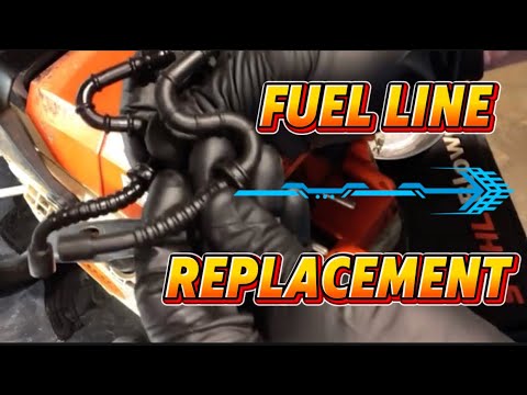 Replacing the fuel line on a Stihl MS 290 chainsaw. How to video and ...
