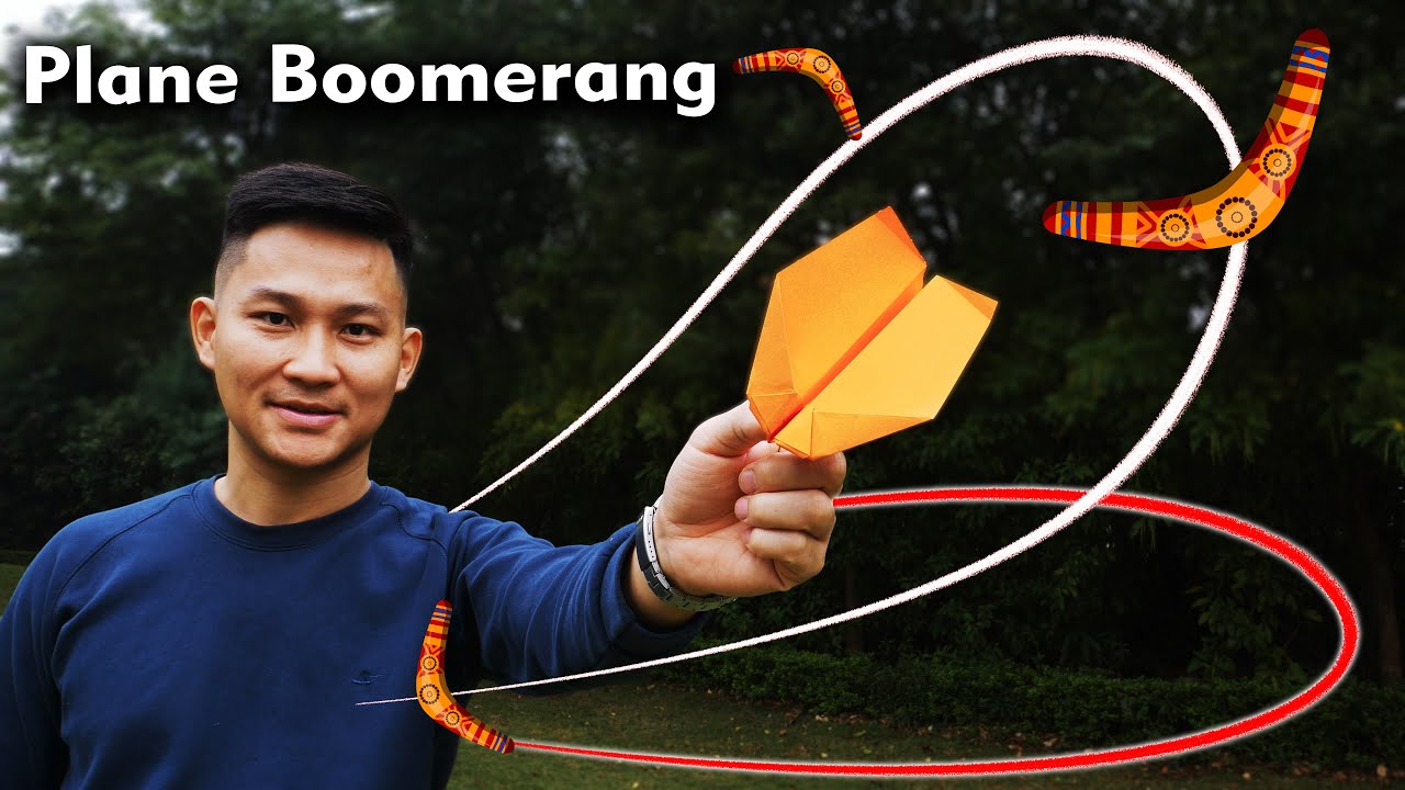 Fold Boomerang paper airplane properly Paper plane - YouTube