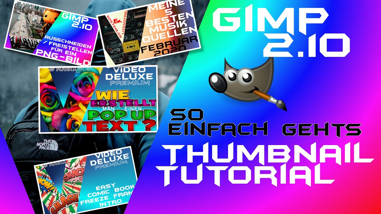 Wie erstelle ich ein Thumbnail - GIMP 2.10 - Tutorial Deutsch Anfänger ...