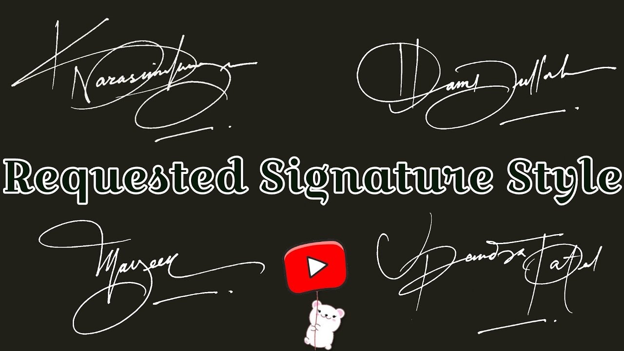 Signature tips | Requested Signature Tutorial | Anup Calligraphy # ...