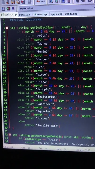 Zodiac C Coding Cpp Code Codinglife Codemasters Coderstokyo