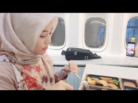 MAKAN STEAK DI DALAM PRIVAT JET MEWAH😍 Pesawat Boeing 747-400 Steak 21 ...