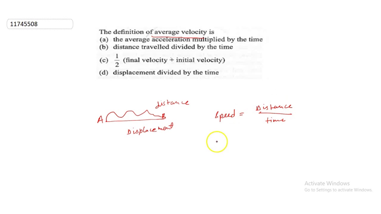 Definition Of Average Speed