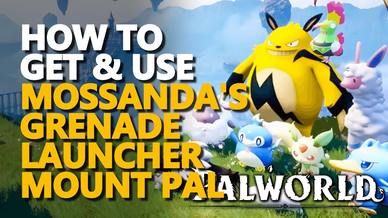 How to get and use Mossanda's Grenade Launcher Mount Pal Palworld - YouTube