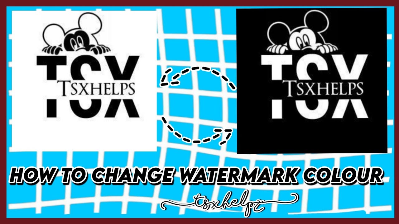 How to change watermark Colour | Tutorial | || Tsxhelpz || - YouTube