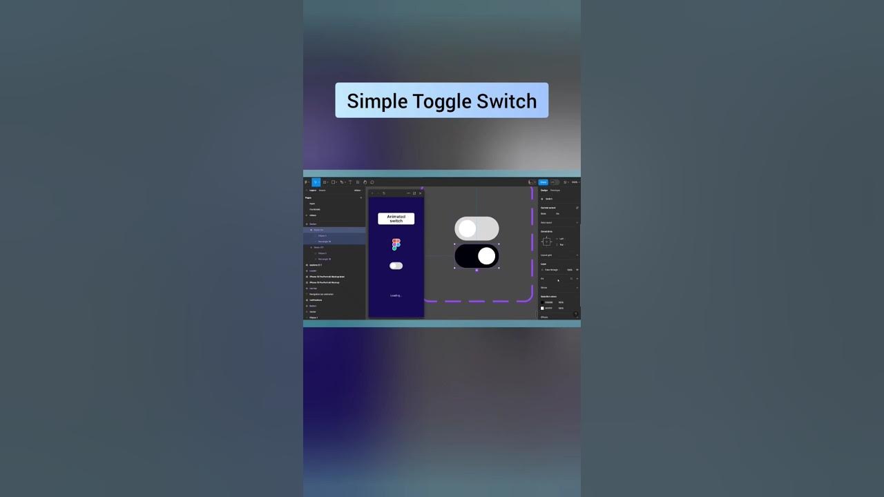 Simple Toggle Switch design in figma #shorts - YouTube