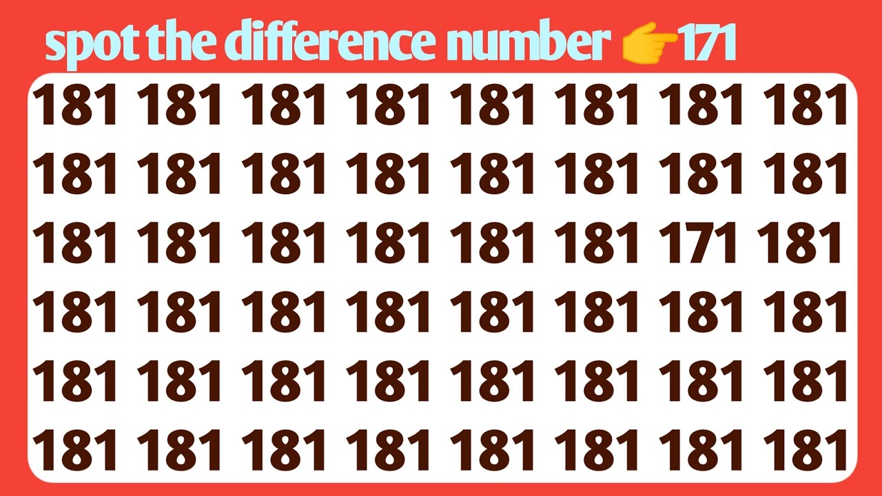 “Later Challenge – Spot the Odd Number in Seconds!” - YouTube