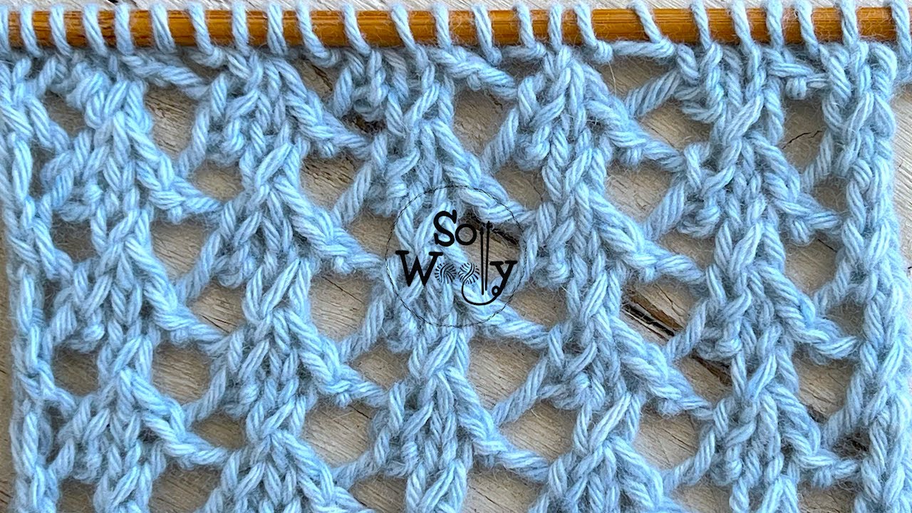 How to knit a Fancy Lace stitch pattern (4 rows only!) - So Woolly - YouTube