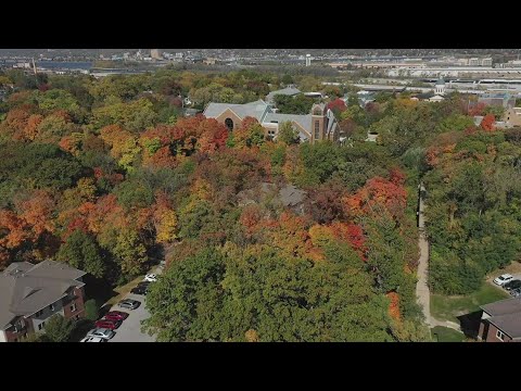Beautiful fall colors at Rock Island's Augustana College - YouTube