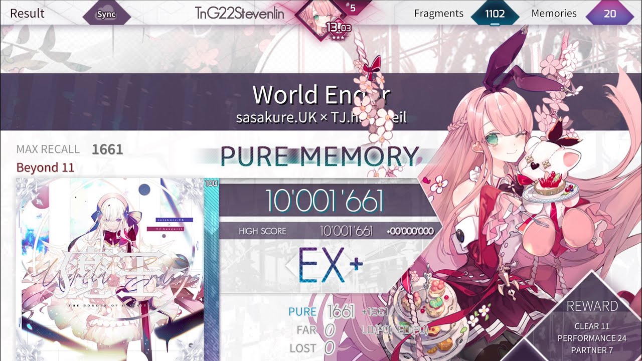 【Arcaea】World Ender (Beyond 11)理論値 10001661pts - YouTube