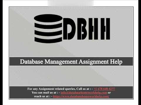 Database Management Assignment Help - YouTube