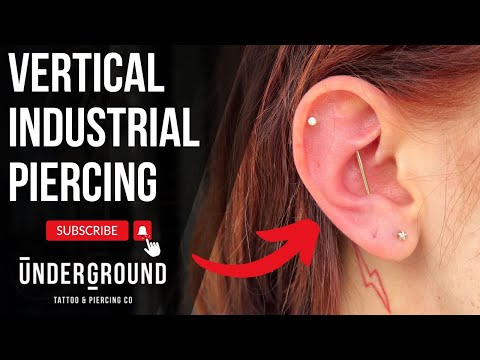 Gold Vertical Industrial Piercing ✦ FULL PROCESS