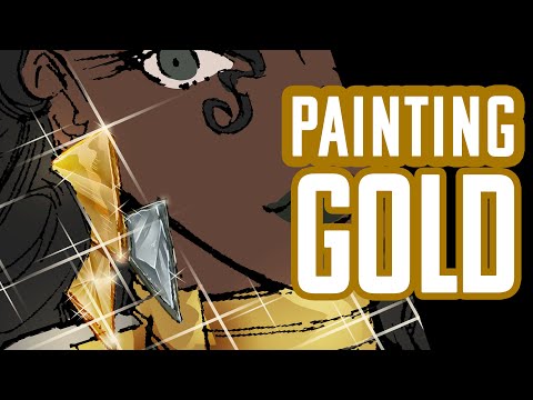 How to Paint gold digital coloring - YouTube