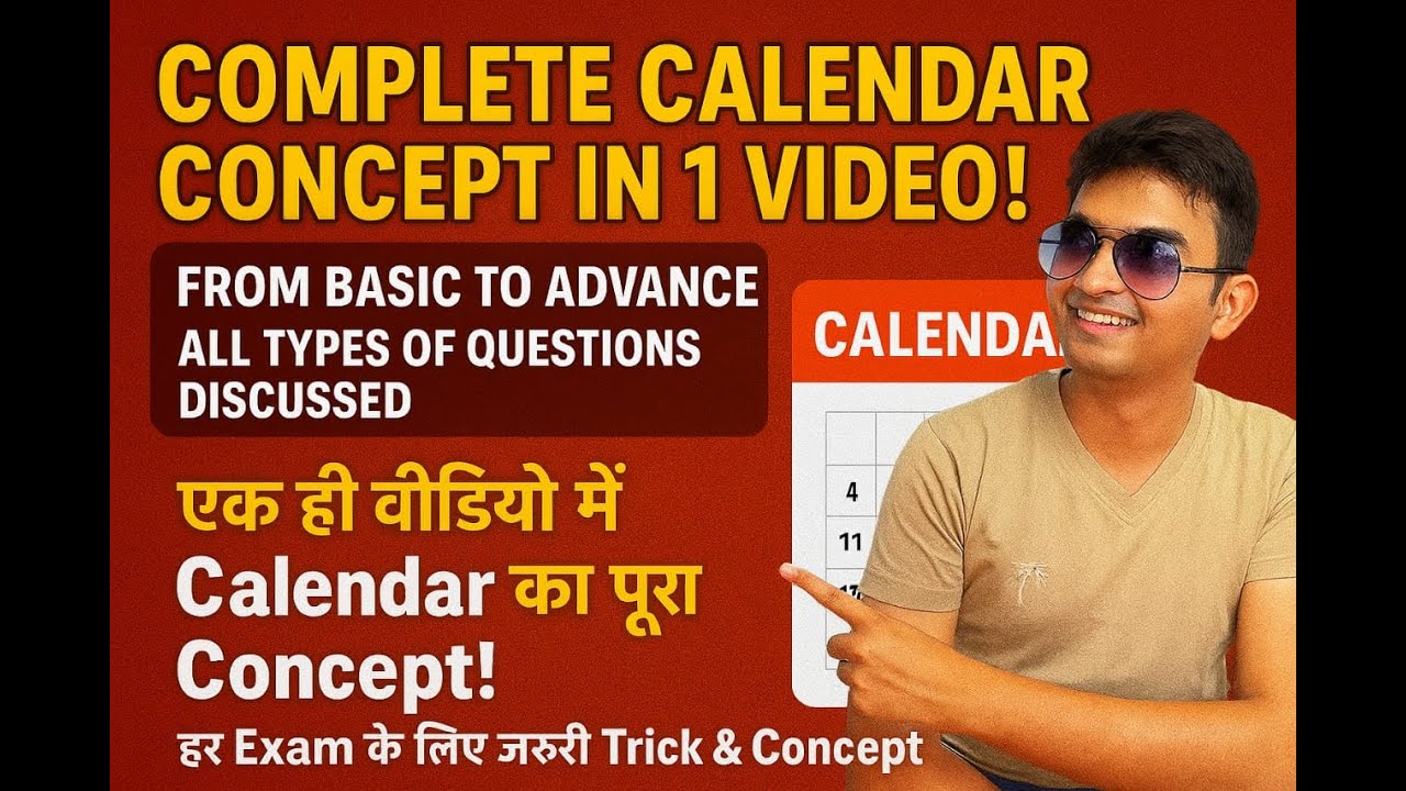 Calendar Chapter Full Explanation | Shortcut Tricks + Practice ...