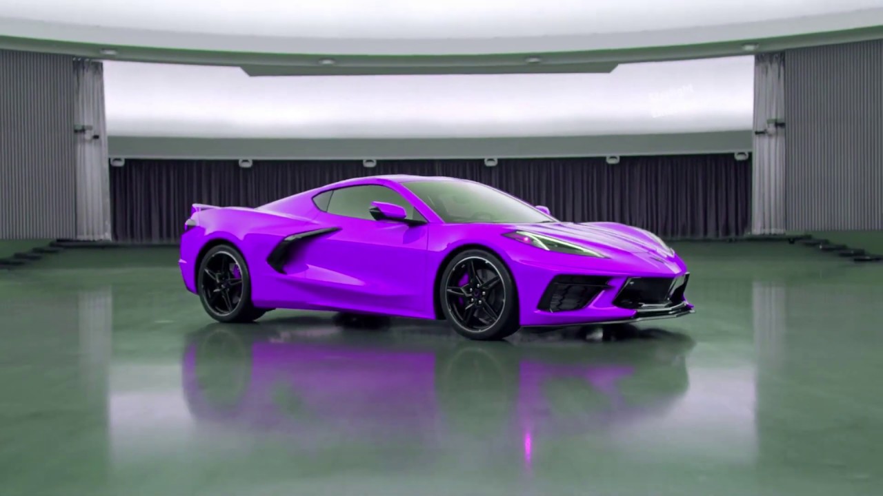 Purple C8 corvette & a Green C8 corvette - YouTube