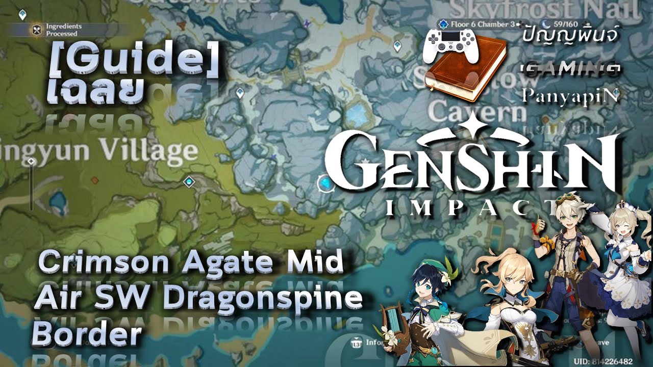 [Guide] Crimson Agate Mid Air SW Dragonspine Border | Genshin Impact ...